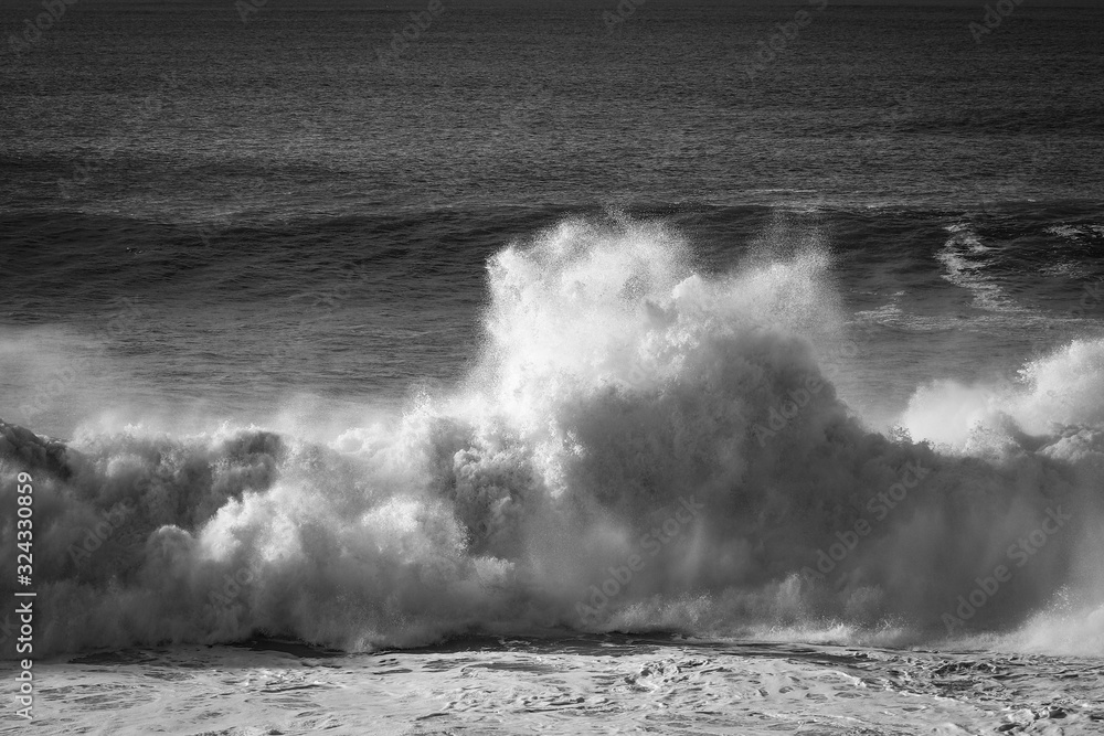 Extreme Massive big waves of the North Atlantic Ocean Stock Photo ...