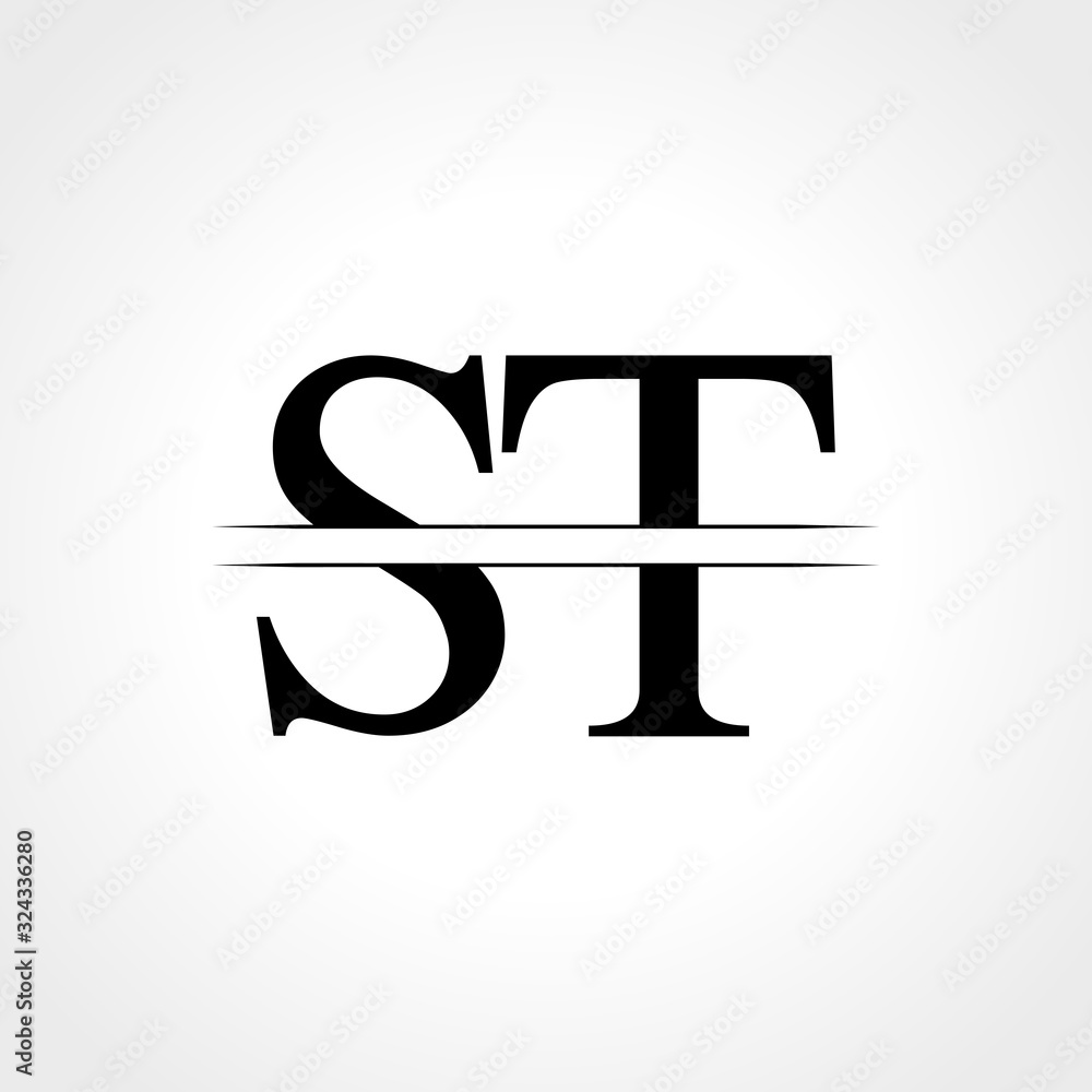 Initial Letter ST Logo Design Vector Template. ST Letter Logo Design ...