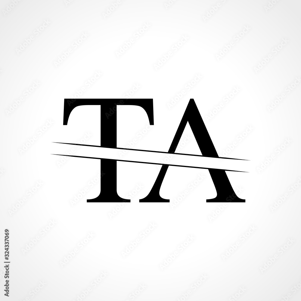 Initial Letter TA Logo Design Vector Template. Linked Typography TA ...