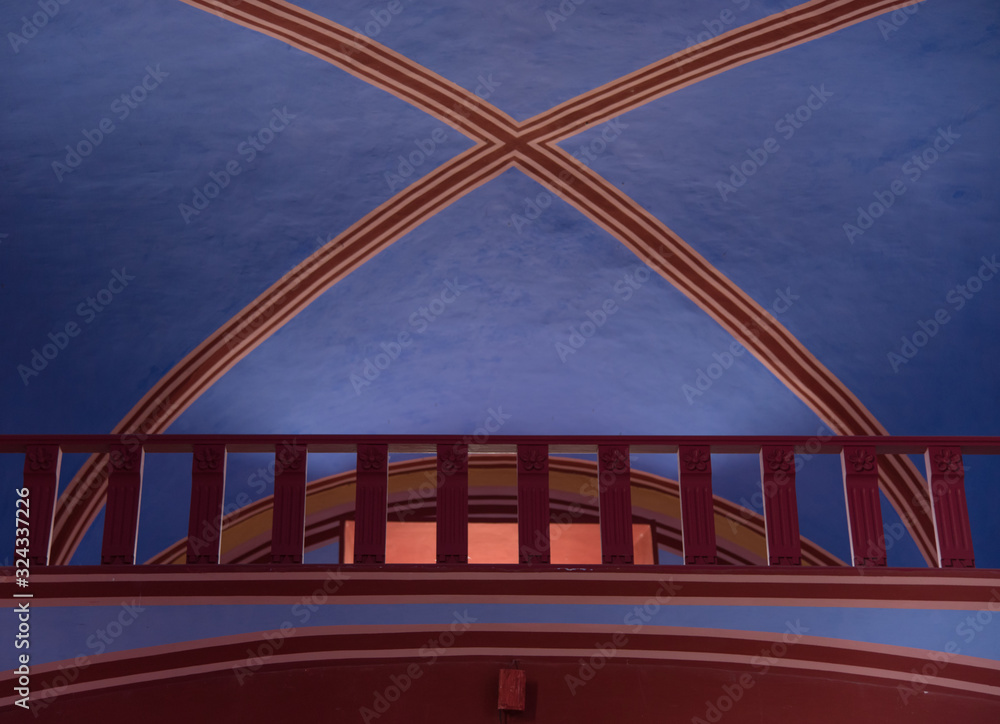 Colón, Queretaro / Mexico- Jul 2018 Religious tourism is derived from ...