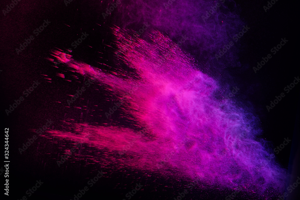 Abstract color splash for wallpaper design. Colorful dust explode ...