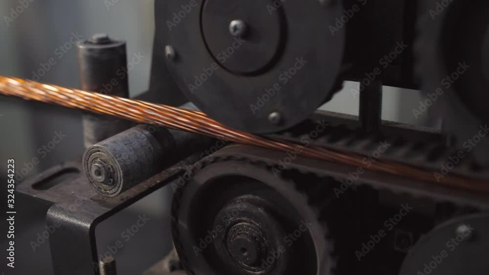 The manufacturing process of electrical cable made from copper wire ...