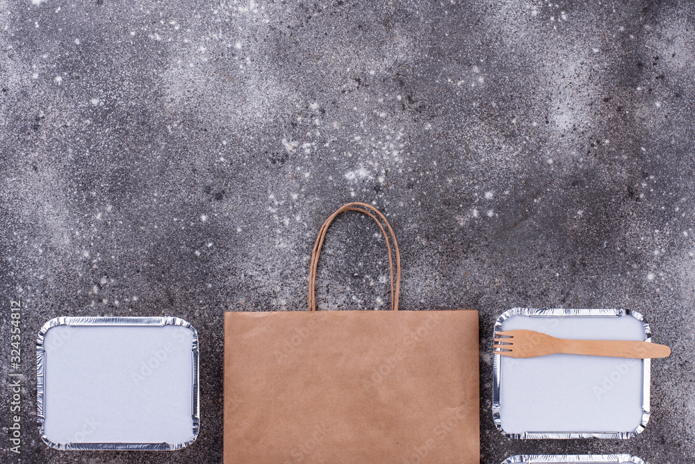 Food delivery concept. Lunch in container Stock Photo | Adobe Stock