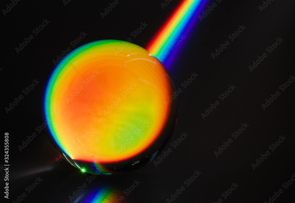 Colors of the rainbow product of Broken light, showing the spectrum of ...