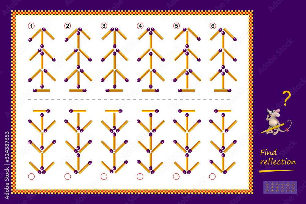 Logic puzzle game for children and adults. Need to find correct ...