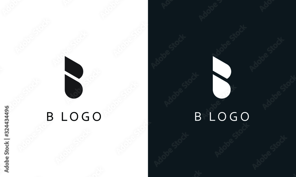 Minimalist modern abstract letter B logo. This logo icon incorporate ...