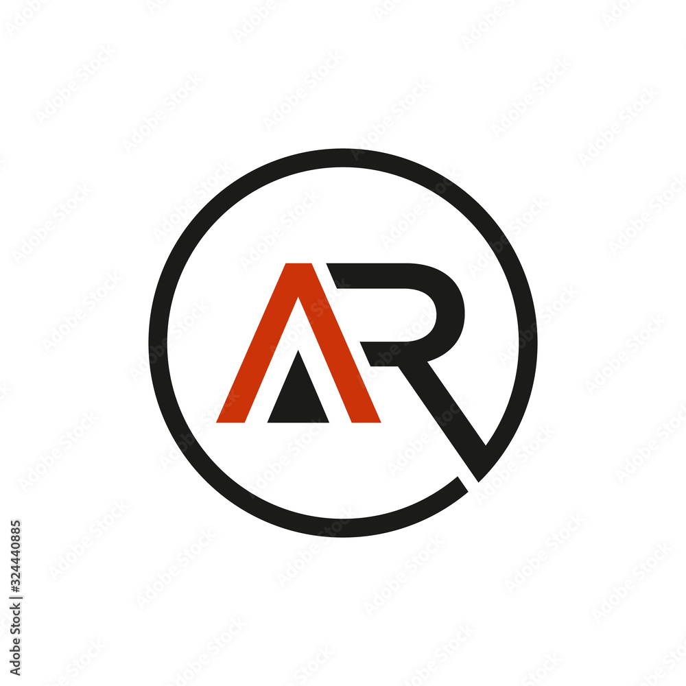 Modern AR Logo Design Vector Stock Vector | Adobe Stock