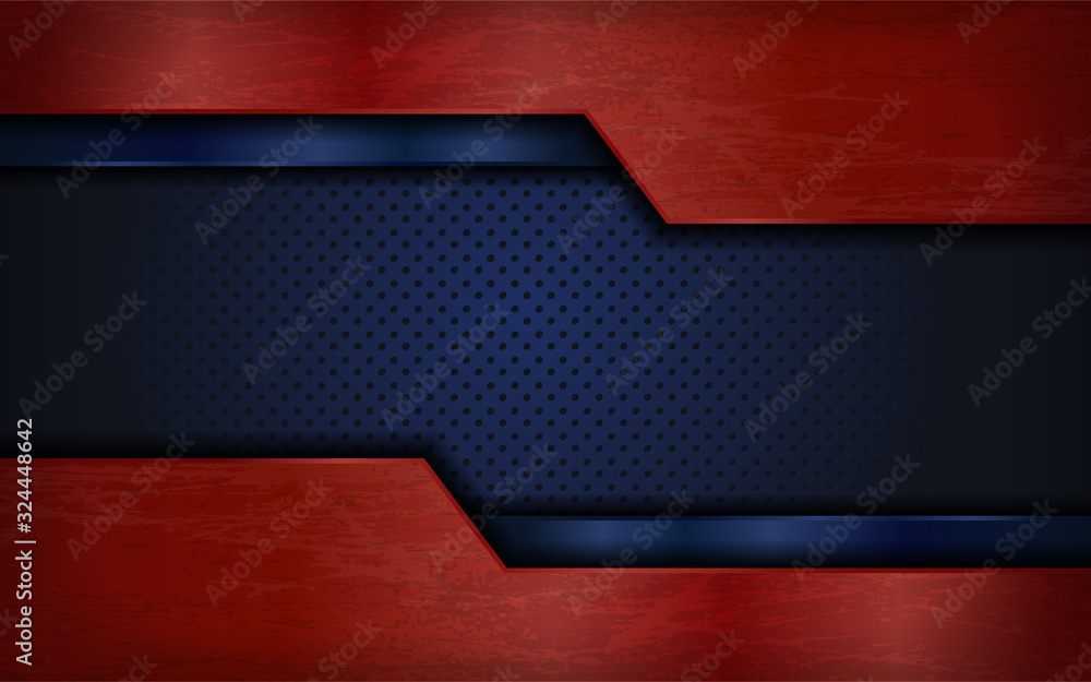 Vintage metal red and blue abstract geometry vector background images ...