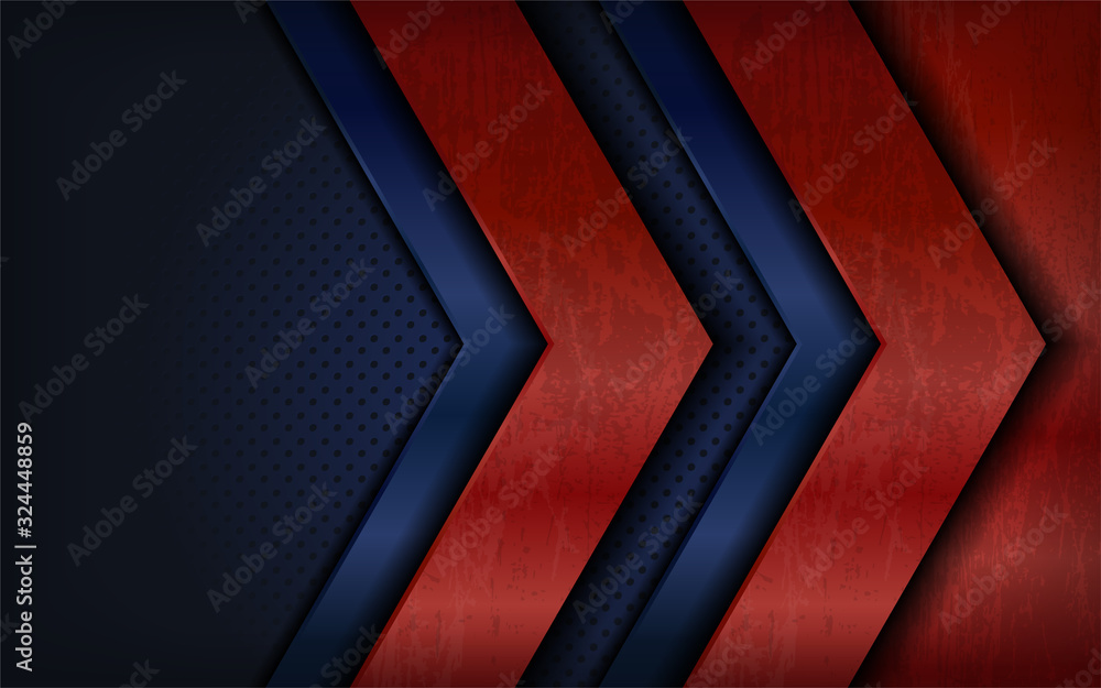 Vintage metal red and blue abstract geometry vector background images ...