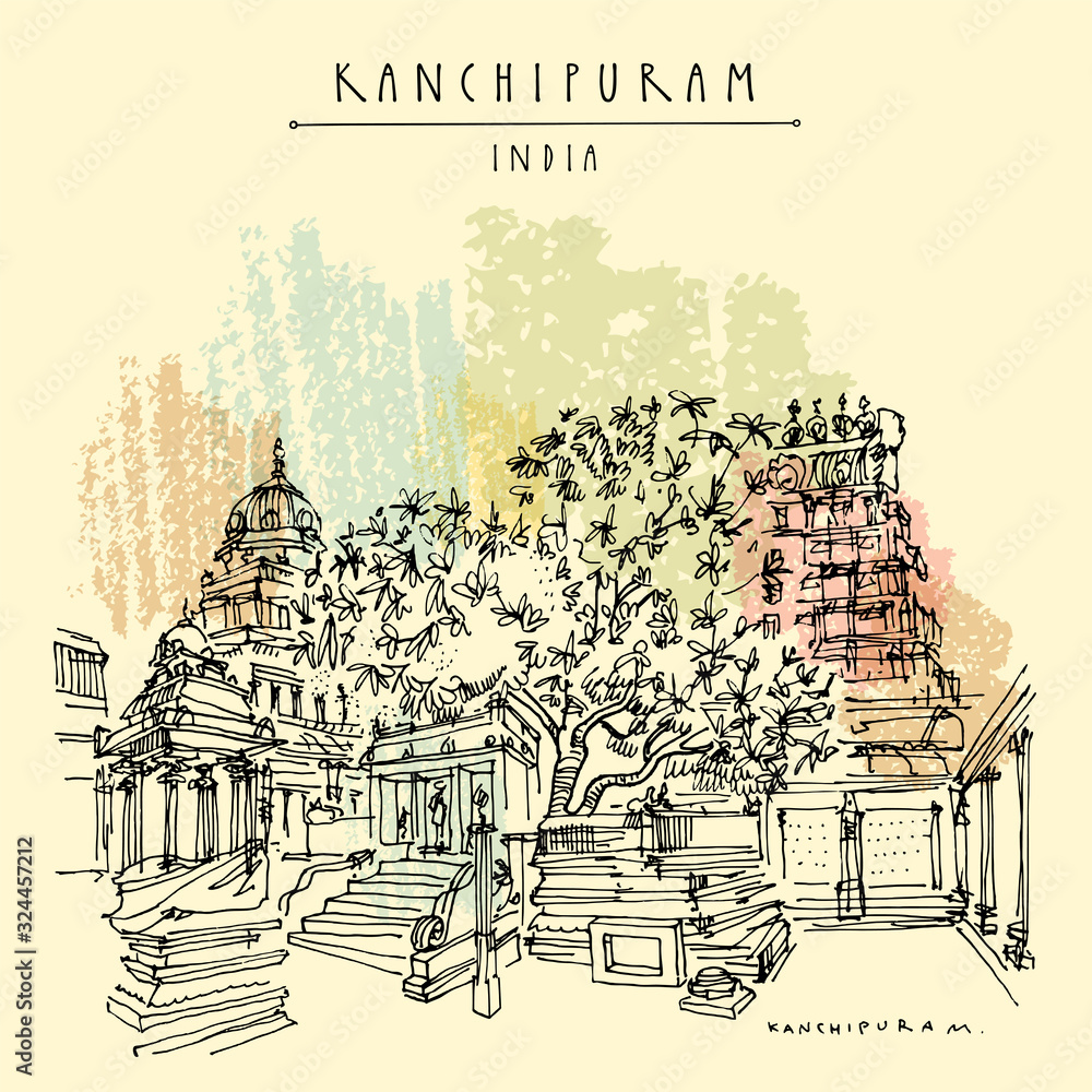 Kanchipuram (Kanchi), Tamil Nadu, South India. Ekambeshwarar ...