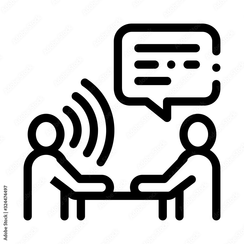 Speech Therapy Icon Vector. Outline Speech Therapy Sign. Isolated ...