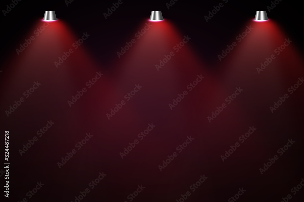 red stage with spotlight Stock Illustration | Adobe Stock