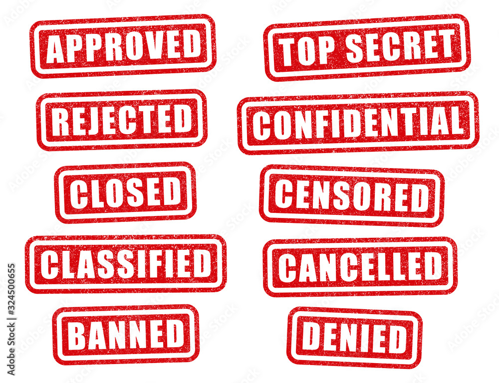 Grunge rubber ink stamp icon shape set. Grungy logo sign symbol ...