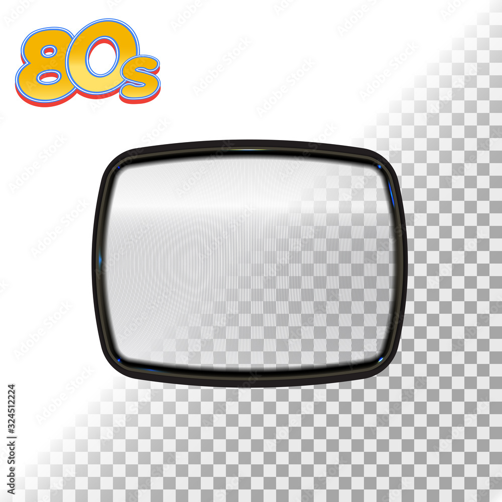 old TV screen with vertical image distortion bands. visual effect ...