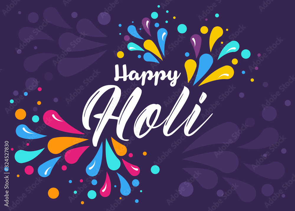 Beautiful holi festival vector background Stock Vector | Adobe Stock