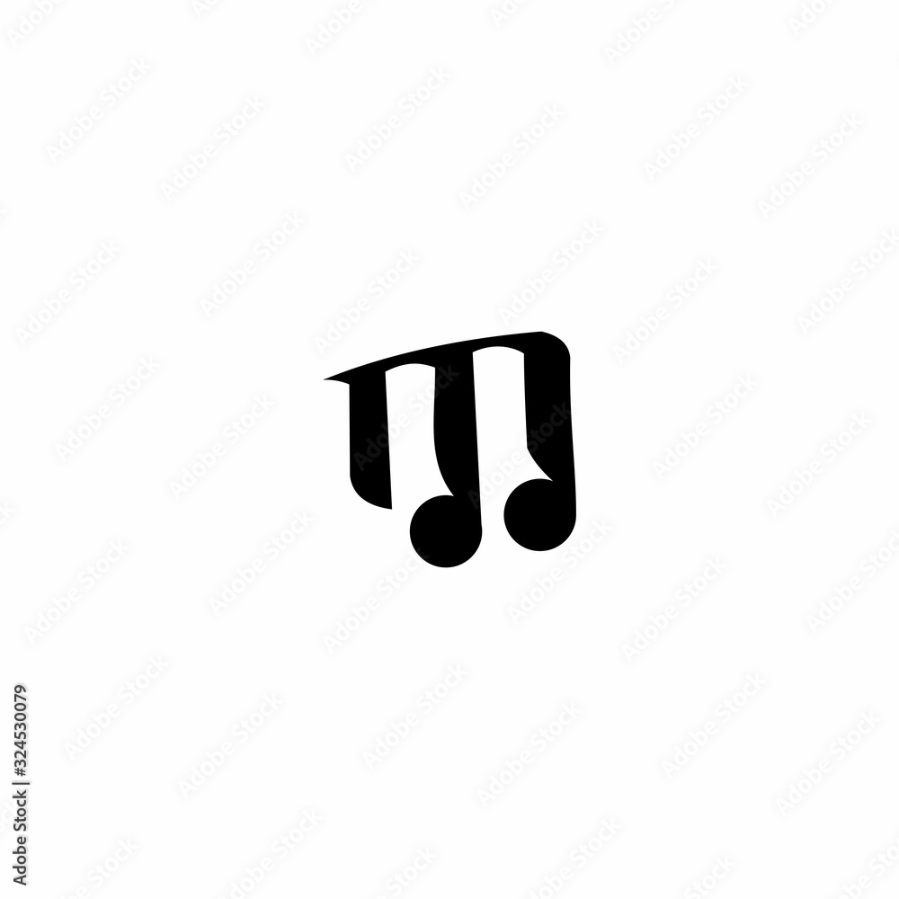 M letter for music logo design Stock Vector | Adobe Stock