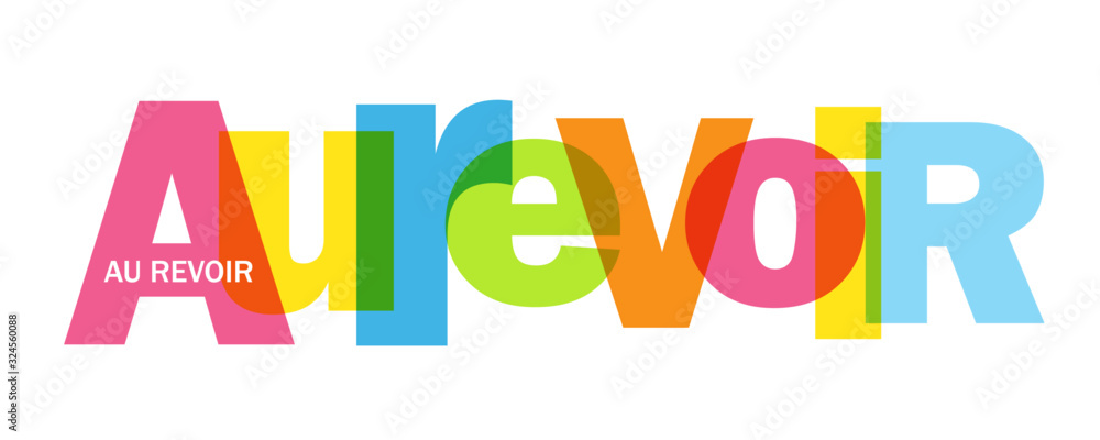 Bannière typographique AU REVOIR Stock Vector | Adobe Stock