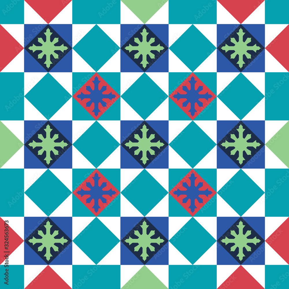 Baba and Nyonya Peranakan Tile and Mosaic pattern. Traditional seamless ...