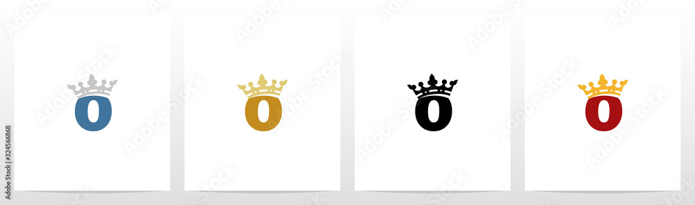 Royal Crown On Letter Logo Design O Stock Vector | Adobe Stock