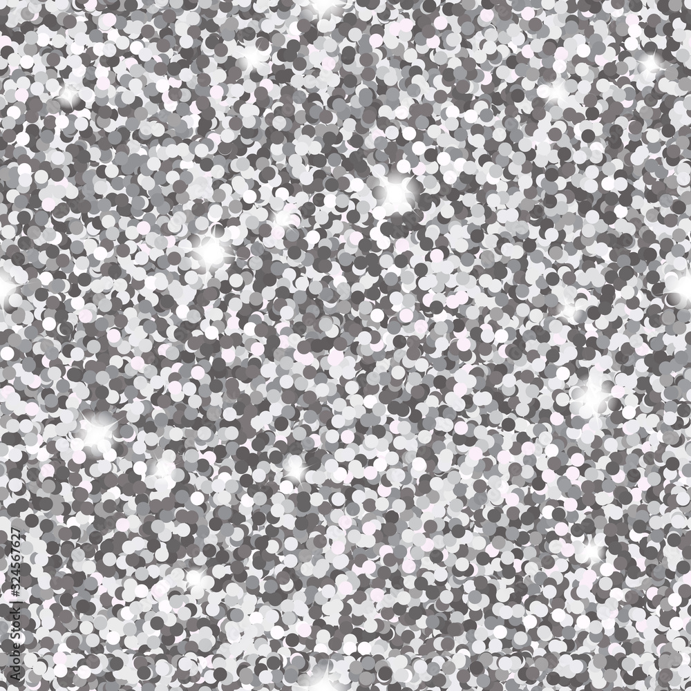 Abstract sparkle silver pattern. Metallic style glitter background with ...