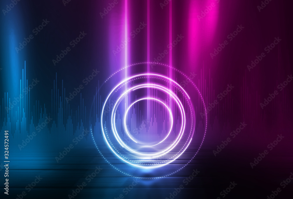 Dark abstract futuristic background. The geometric shape of the cyber ...
