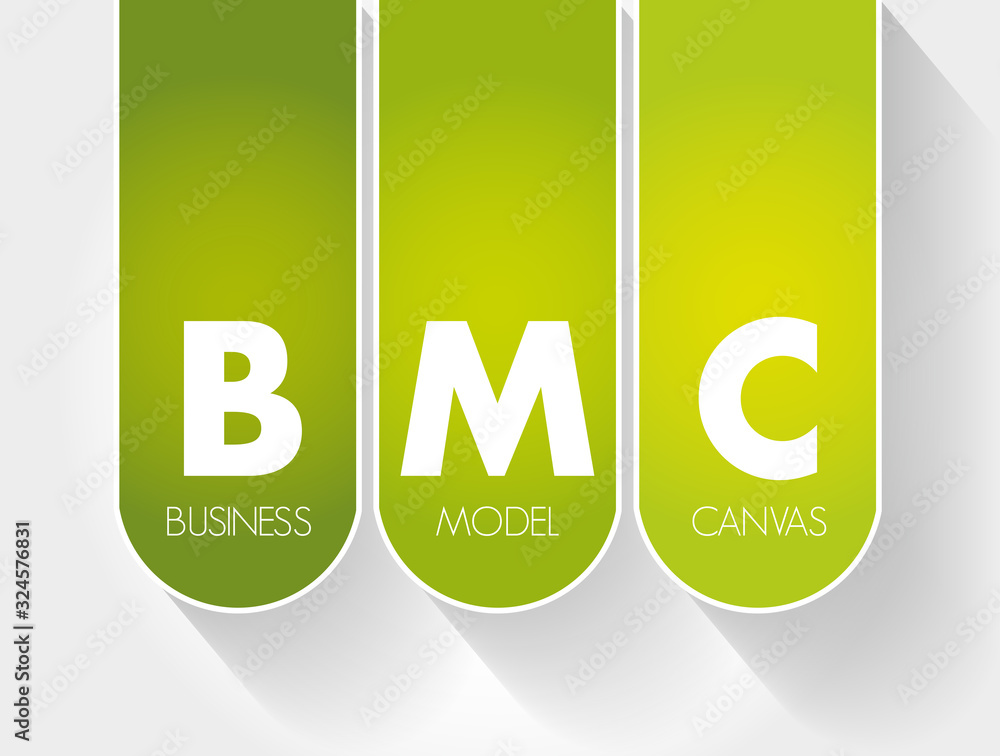 BMC - Business Model Canvas acronym, business concept background Stock ...