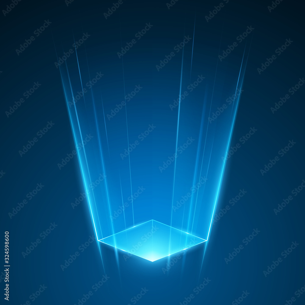 Abstract blue light rays background Stock Vector | Adobe Stock