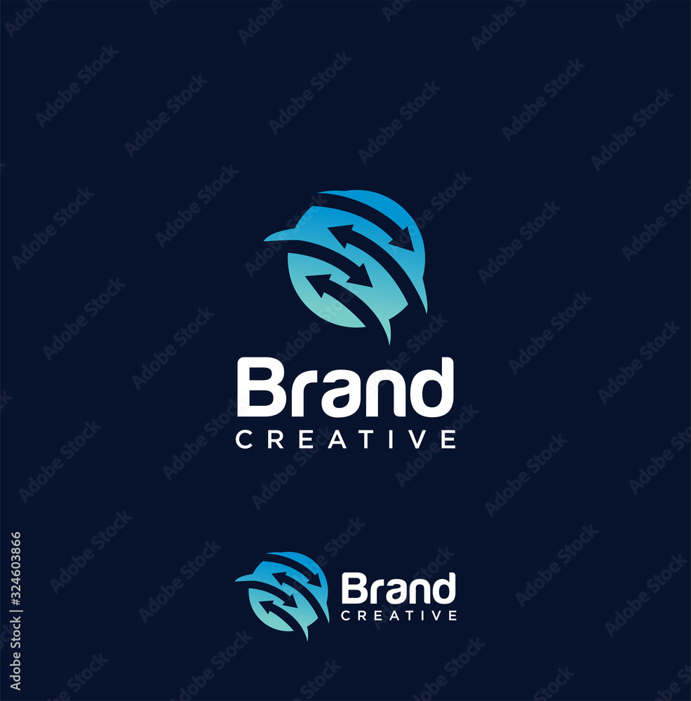 Circle Tech Logo . Arrow Tech Logo Design Vector Stock . Circle tech ...