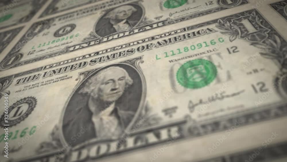Vintage Dollar Bill Close Up Texture Animation/ 4k background animation ...