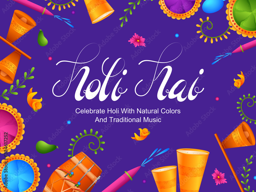 Colorful Traditional Holiday background for festival of colors of India ...