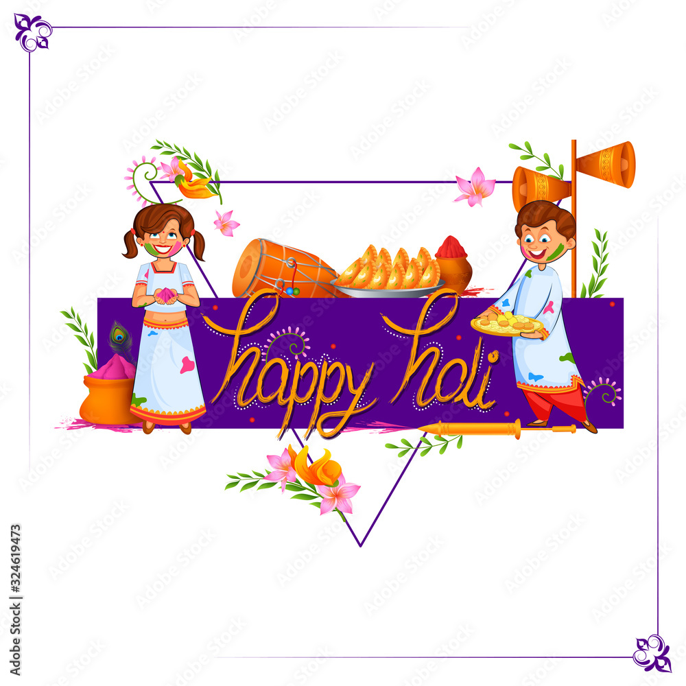 Colorful Traditional Holiday background for festival of colors of India ...