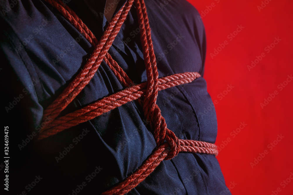 Model and Japanese Bondage Art - Shibari Stock Photo | Adobe Stock