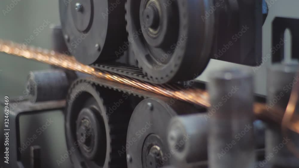 The manufacturing process of electrical cable made from copper wire ...
