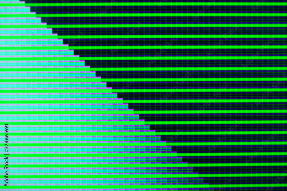 Green blue screen texture of a monitor or television showing repeating ...
