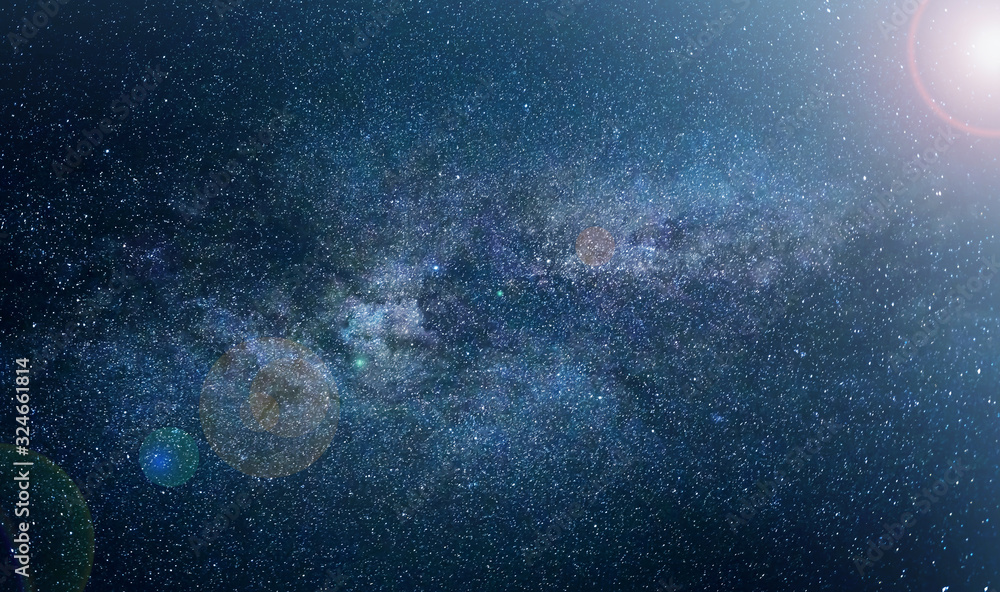 Night starry sky, Milky Way, galaxy with stars and space dust in the ...