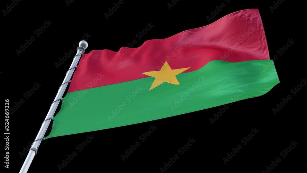 Flag Burkina Faso BF 4k loop Stock Video | Adobe Stock