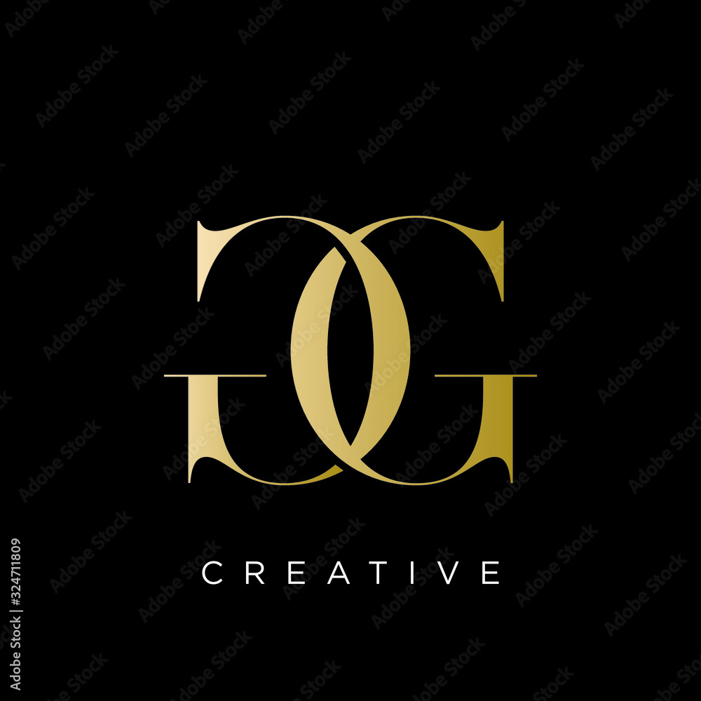 gg luxury logo design vector icon Stock Vector | Adobe Stock