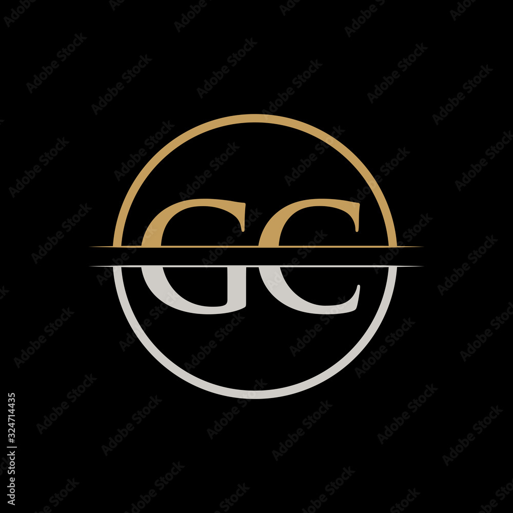 GC letter Type Logo Design vector Template. Initial Letter GC logo ...