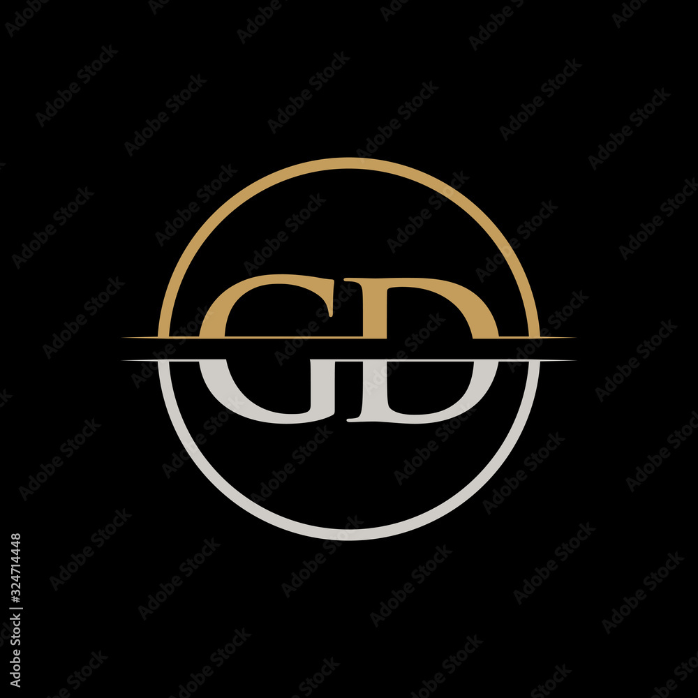 GD letter Type Logo Design vector Template. Initial Letter GD logo ...