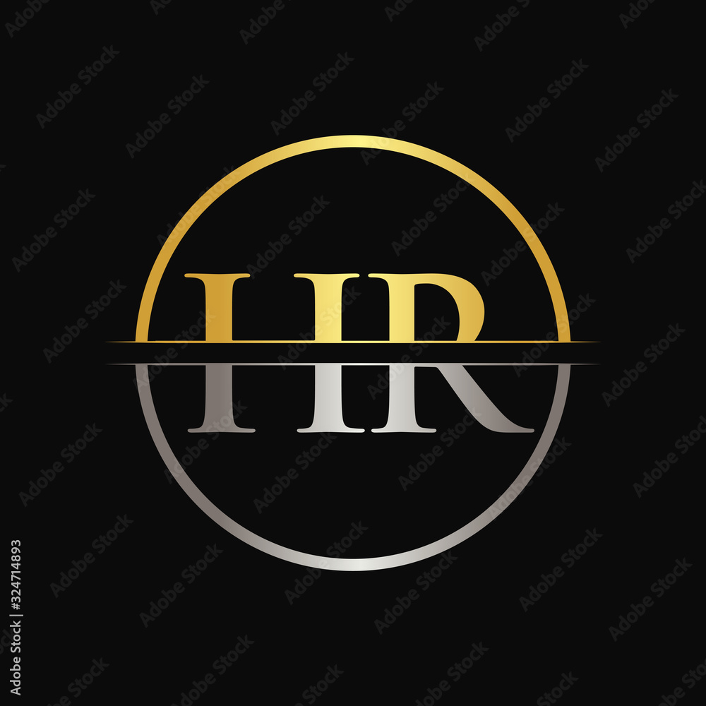 HR letter Type Logo Design vector Template. Abstract Letter HR logo ...