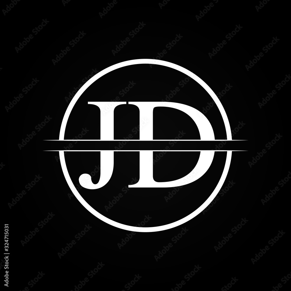JD letter Type Logo Design vector Template. Abstract Letter JD logo ...
