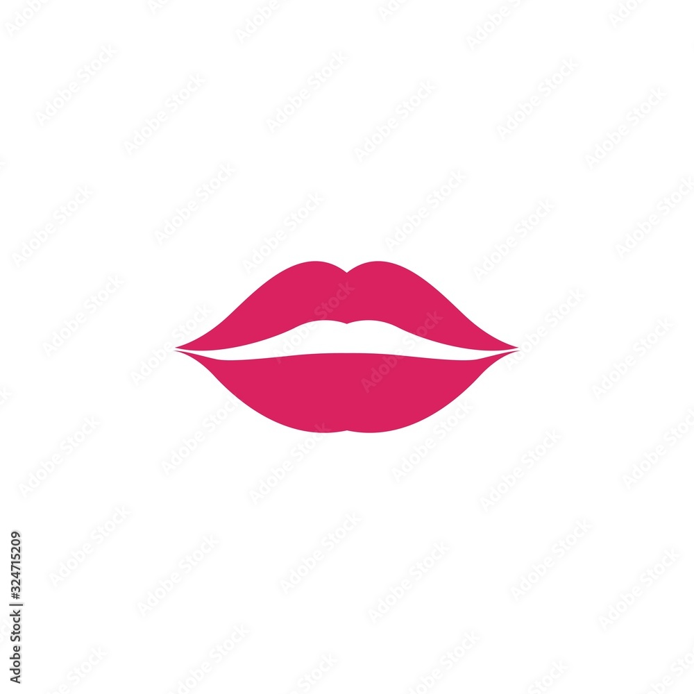 Lips icon cosmetic logo vector Stock Vector | Adobe Stock