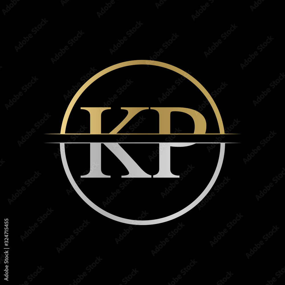Initial KP letter Logo Design vector Illustration. Abstract Letter KP ...