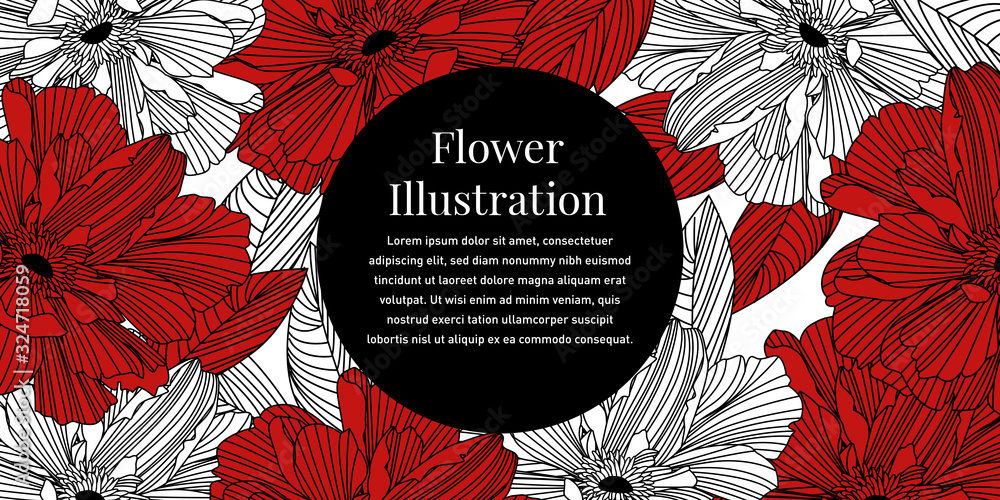 Beautiful Flower Illustration Design Stock Vector | Adobe Stock