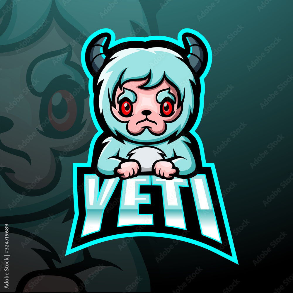 Little yeti esport mascot logo design Stock Vector | Adobe Stock