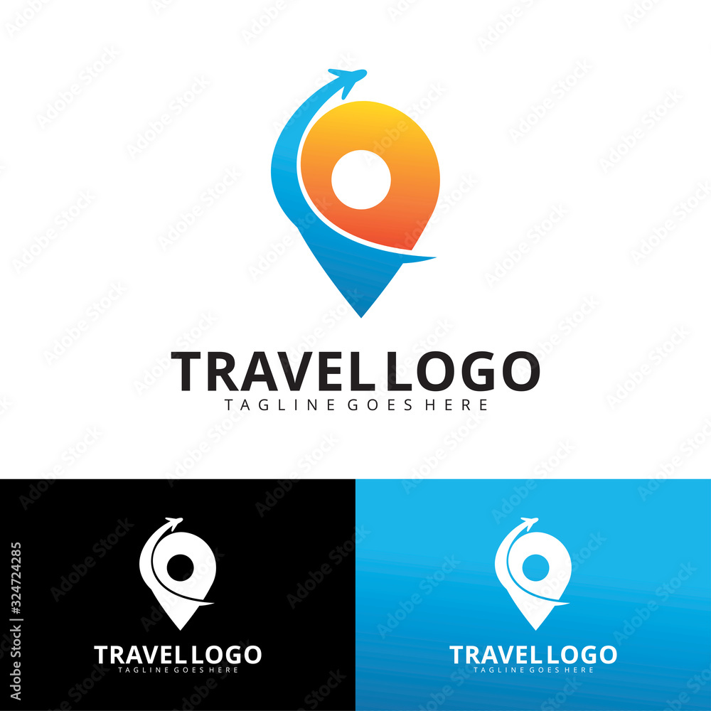 Travel Agency logo design template Stock Vector | Adobe Stock