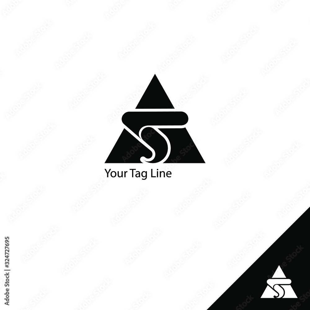 Triangle logo design, Triangle logo design with S letter, Logo for game ...