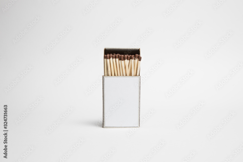 Top view of opened Blank Matchbox Mock up isolated on white background ...