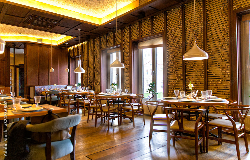 Interior of the Chinese restaurant Stock Photo | Adobe Stock
