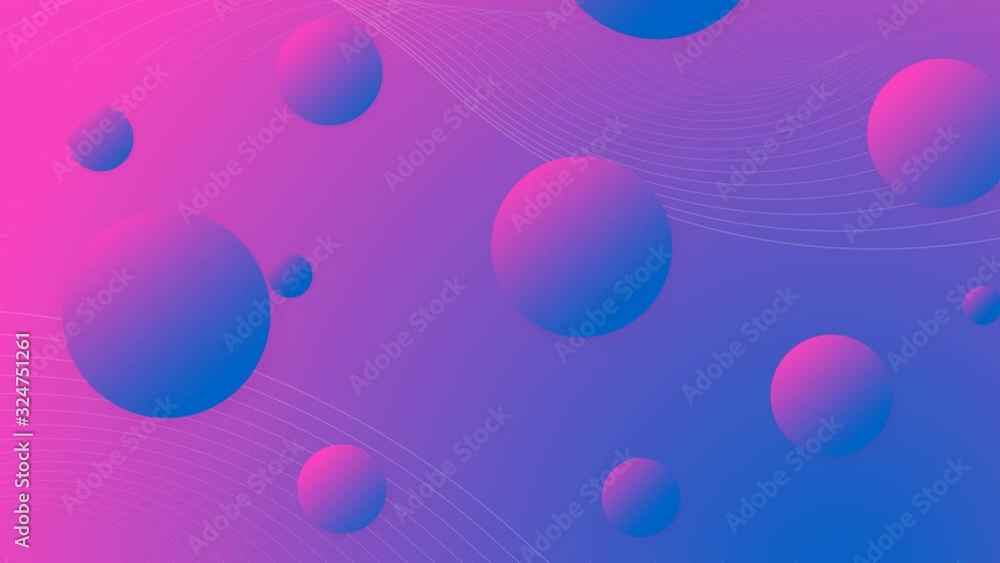 Background with gradient balls in three-dimensional space. Stock Video ...
